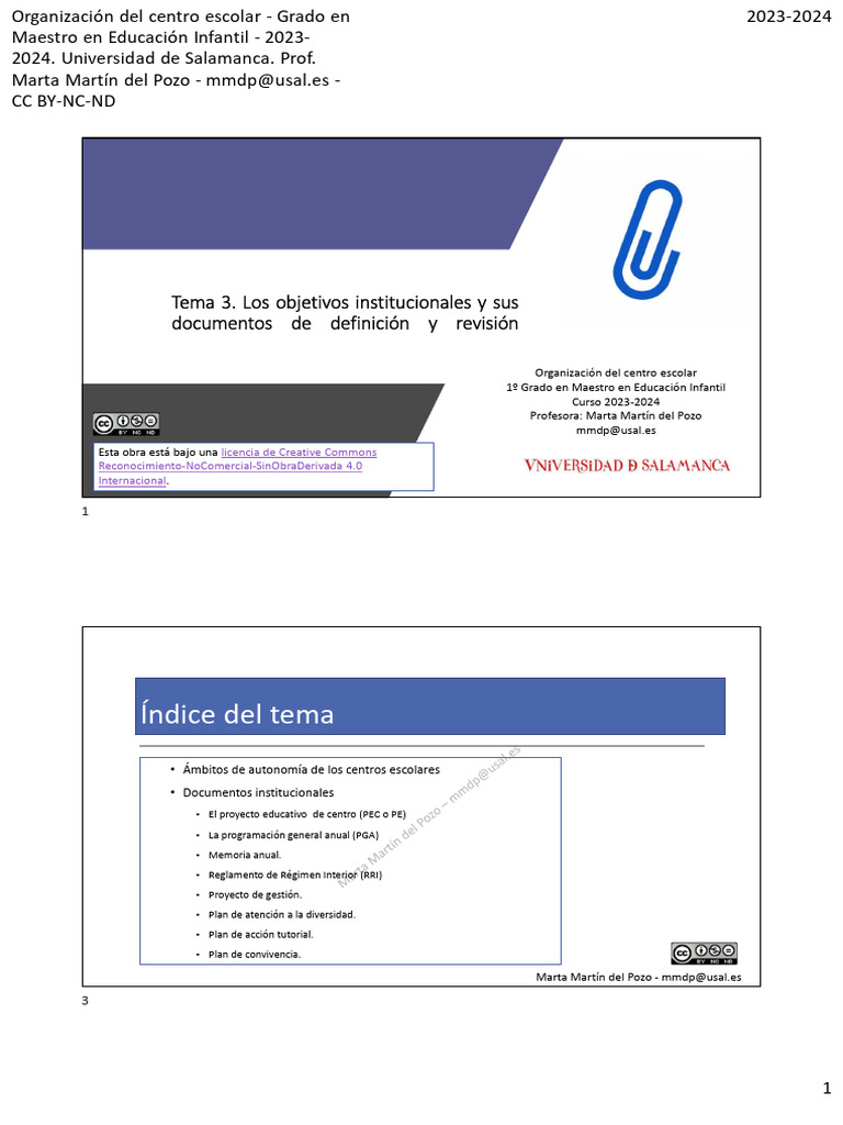 Oce 2023 2024 Tema3 Documentos Institucionales Temacompleto Martamartin | PDF