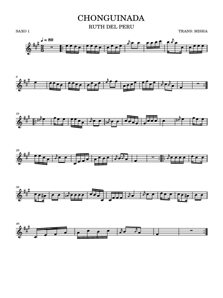 Chonguinada Ruth Del Peru | PDF