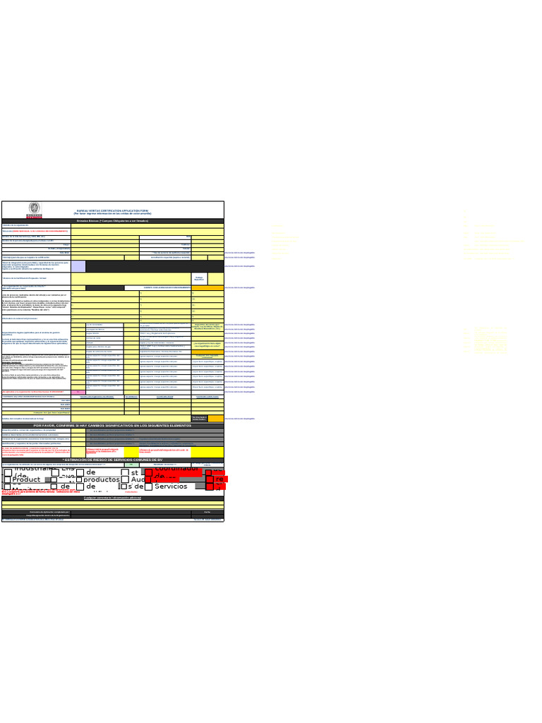 Bureau Veritas Certification Application Form (Por Favor Ingrese ...