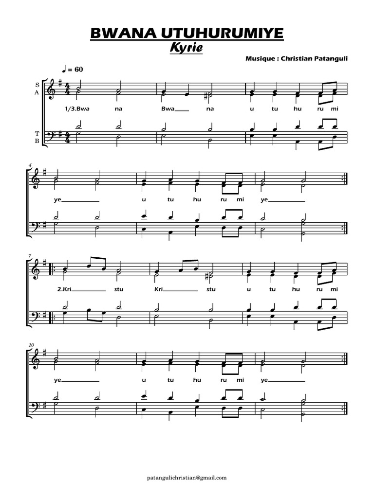 Bwana Utuhurumiye Chris | PDF