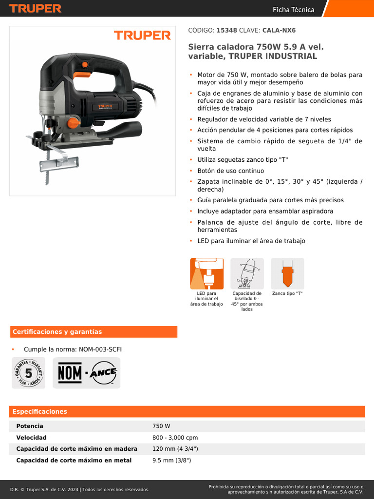 Sierra Caladora 15348 | PDF