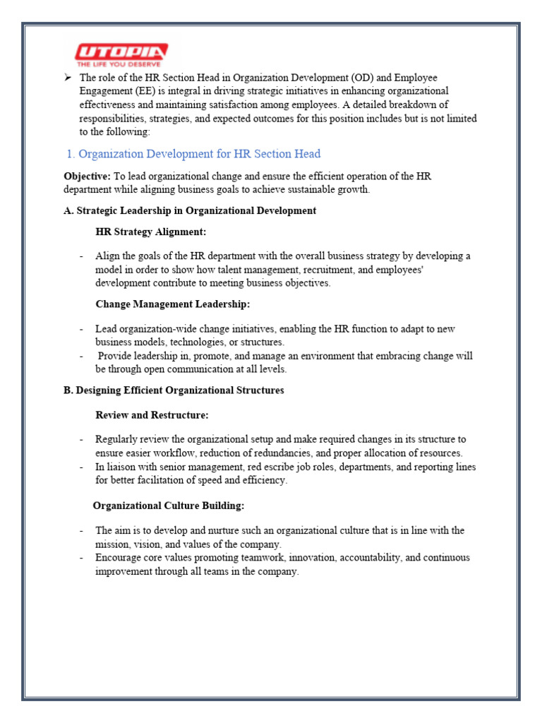 Section Head - Project | PDF