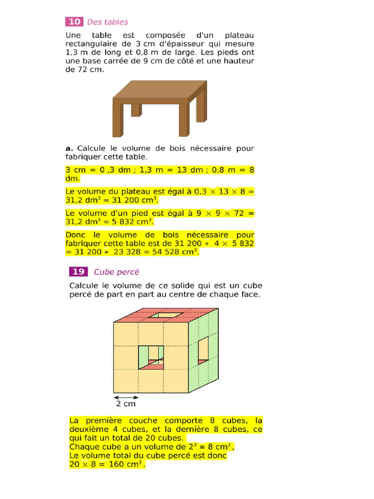 Correction Exercices Conversion de Volumes | PDF