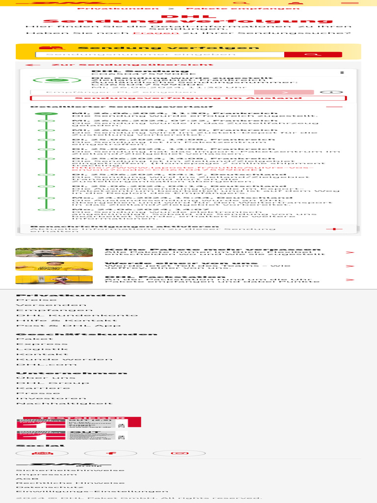 DHL Sendungsverfolgung DHL | PDF