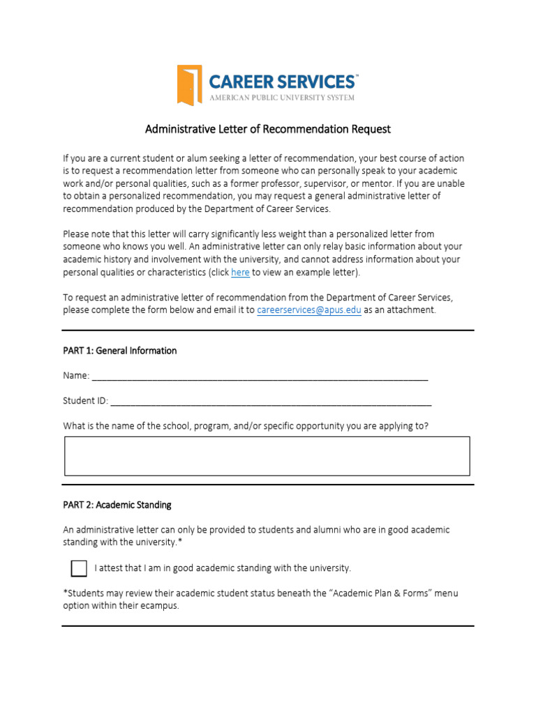 Administrative Lor PDF Form | PDF