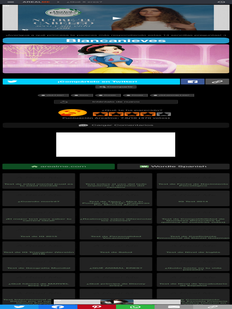 ¿Qué princesa de Disney eres | PDF