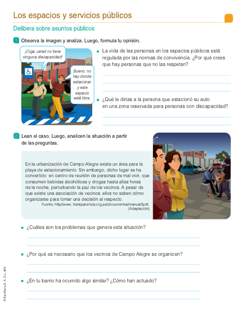 Espacios y Servicios Publicos Act. | PDF