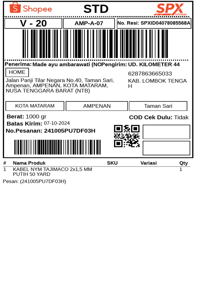 Label Pengiriman | PDF