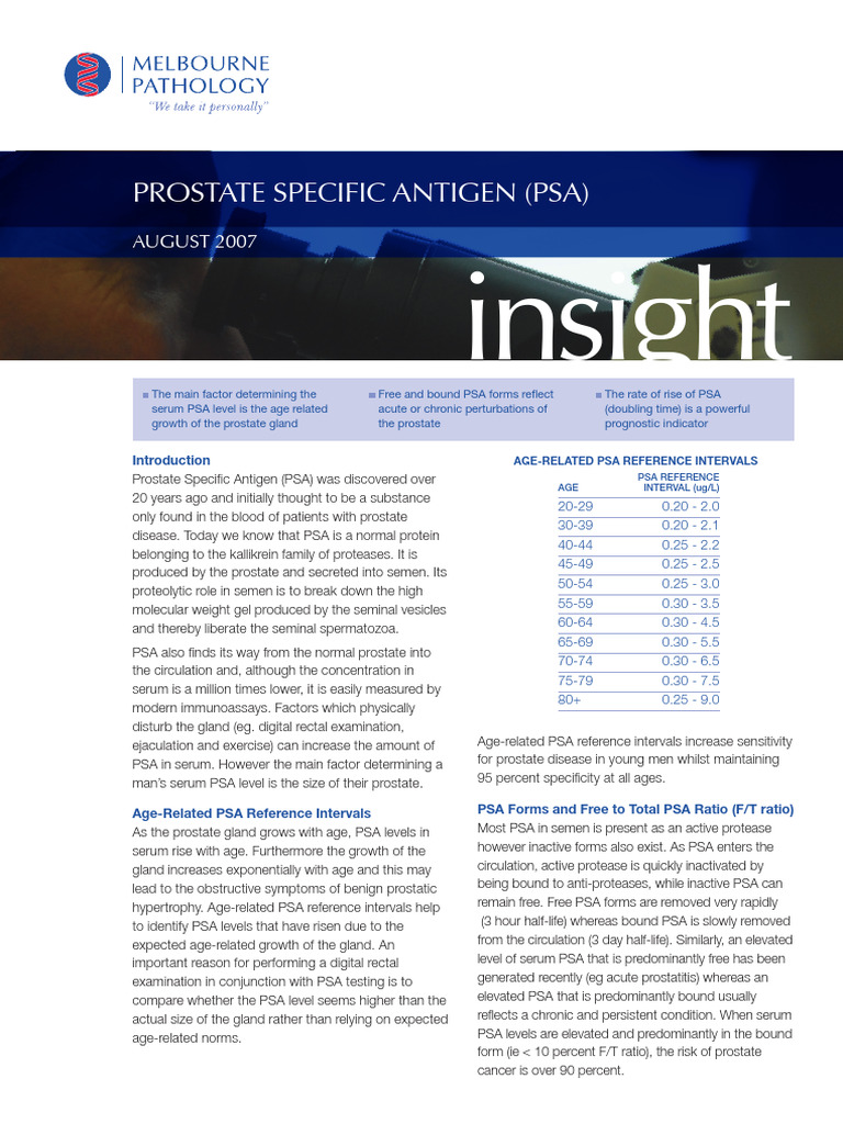 Insight Prostate Specific Antigen Psa | PDF