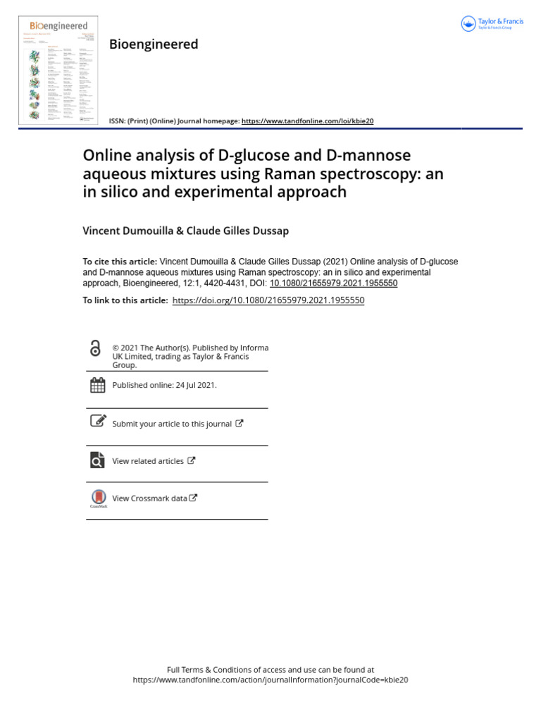 Online Analysis of D-Glucose and D-Mannose Aqueous | PDF