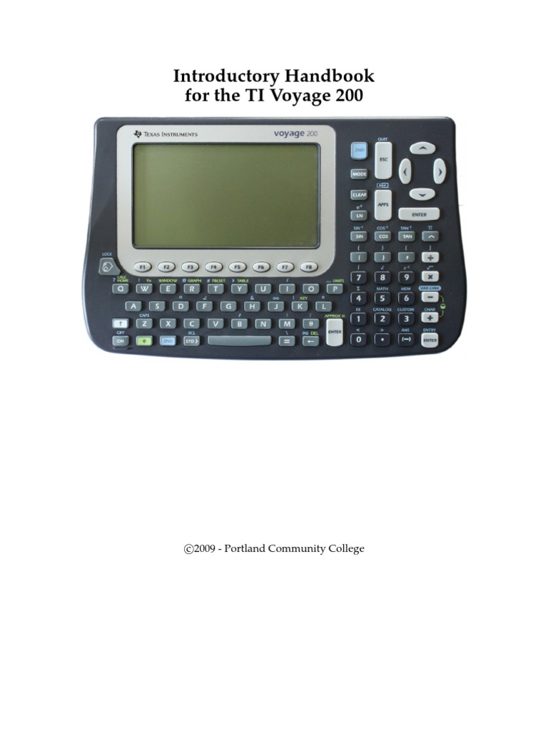 TI-89 Graphing Calculator Guide | PDF | Maxima And Minima | Menu ...