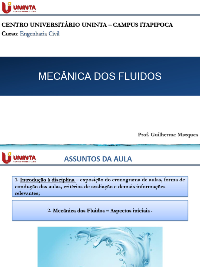 Aula - 01 - MECFLU | PDF