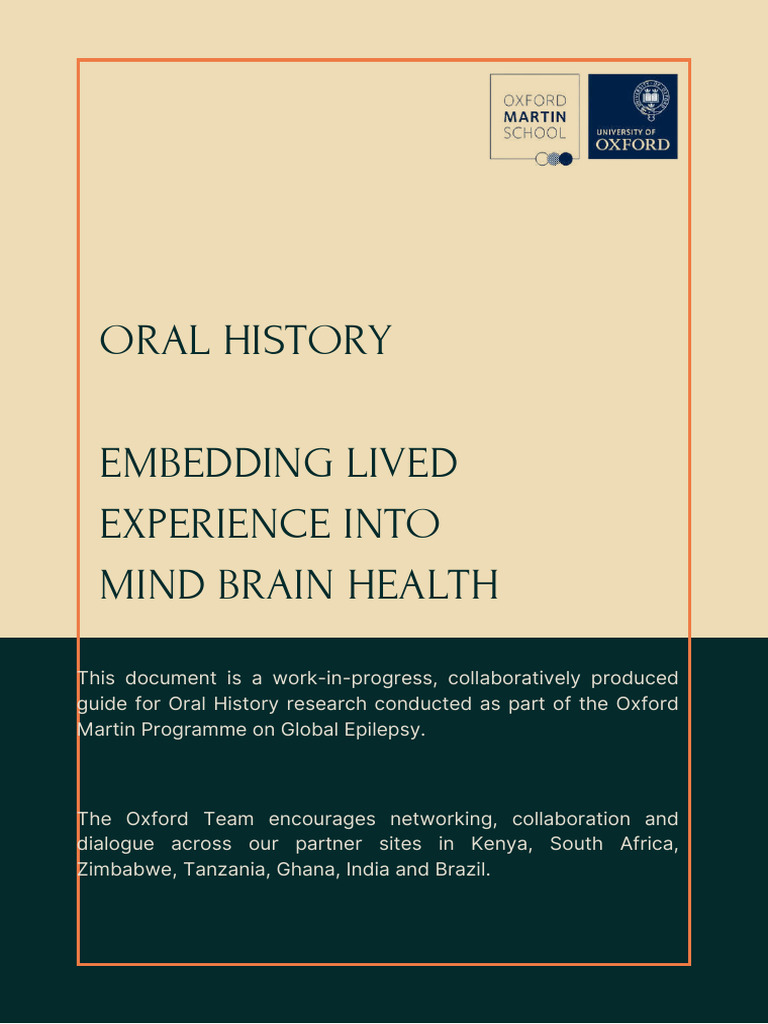 Oral History Guide 1 | PDF