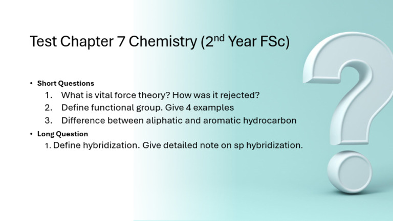 Chapter 7 Chemistry Test | PDF