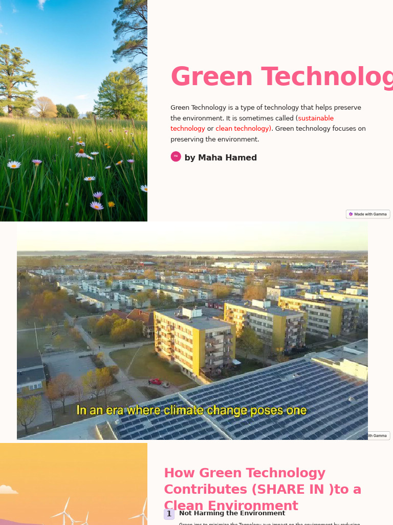 Green Technology 1 | PDF