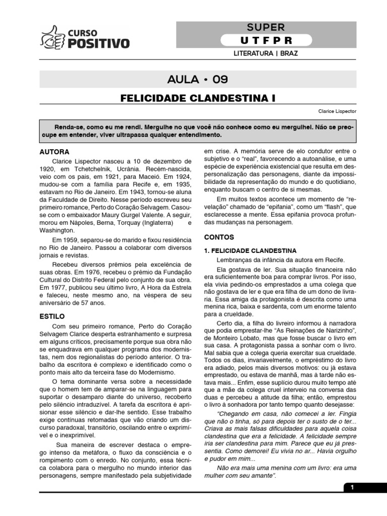 Literatura Aula 09 Professor Braz | PDF