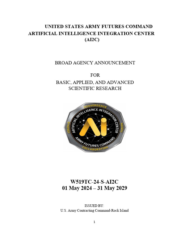 New BAA W519TC-24-S-AI2C 26AUG2024 | PDF