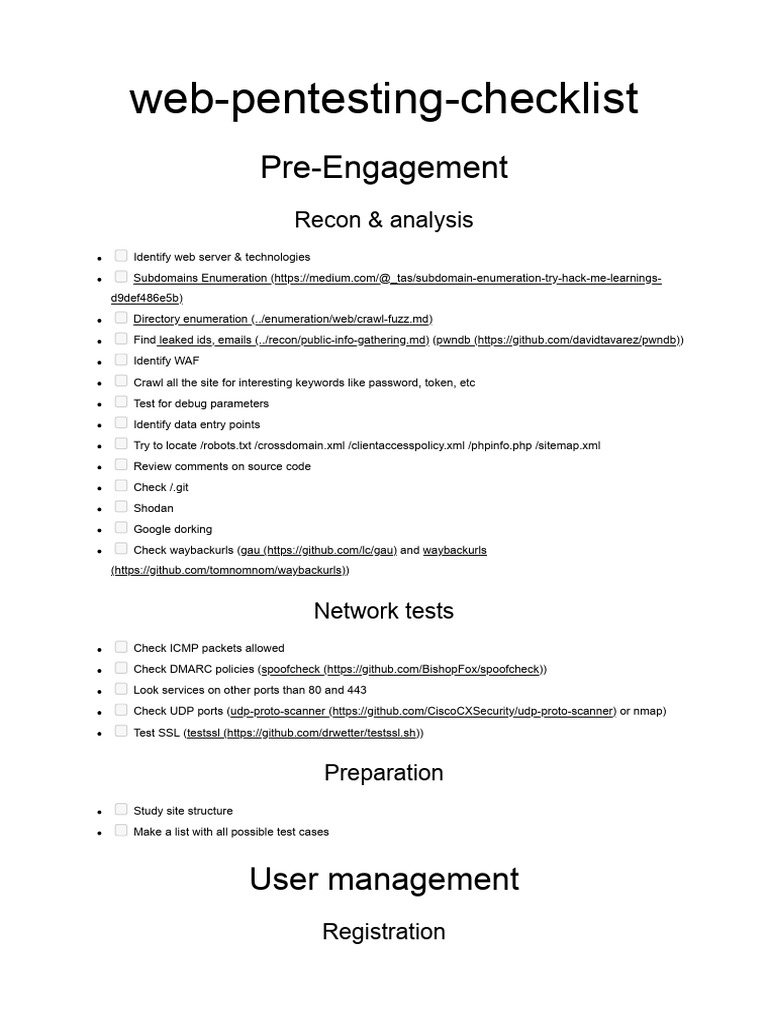 # Web-Pentesting-Checklist | PDF