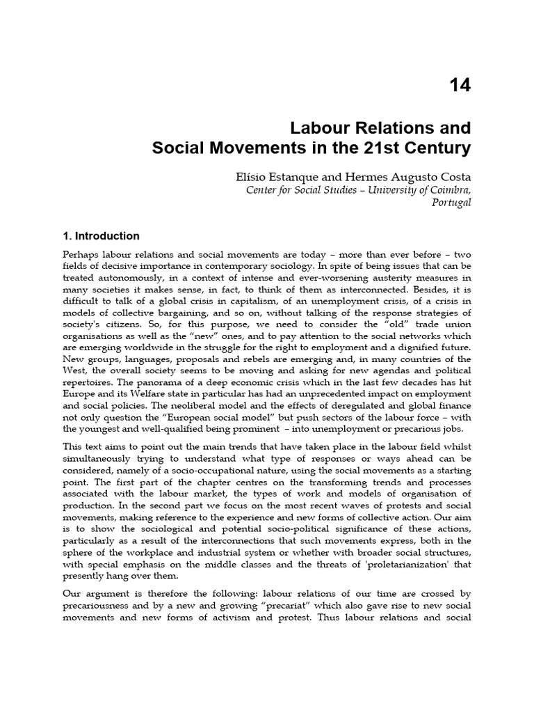 1097 INTECH Final Labour Relations and Social Movements in The 21st ...