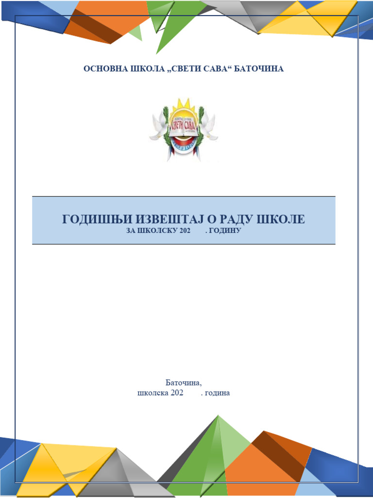 Izvestaj o Radu Skole U Skolskoj 20212022. Godini | PDF