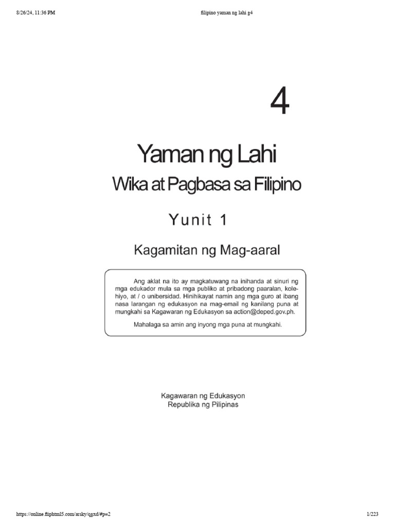 Filipino Yaman NG Lahi g4 | PDF