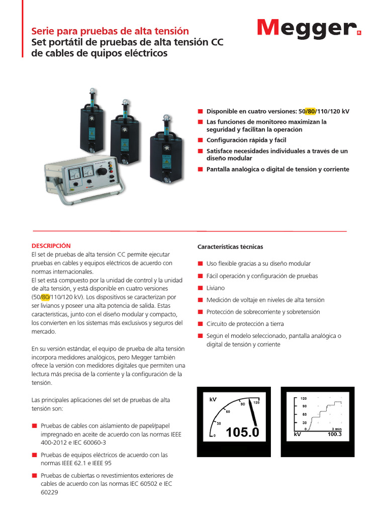 Megger Hv-Test-Set Ds Esla | PDF