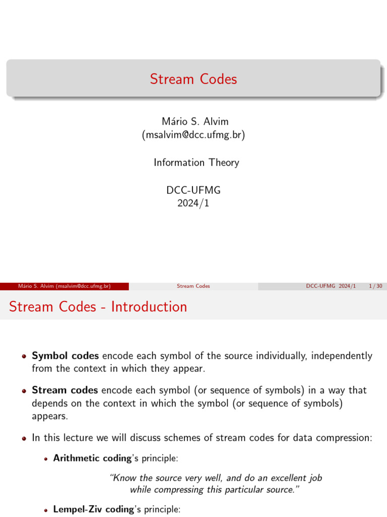 L05 StreamCodes (Still) | PDF