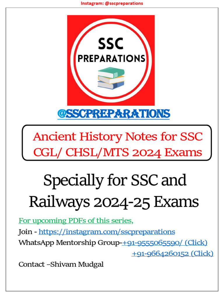 History & Its Origin History Notes For SSC CGL+CHSL+MTS 2024 Exams | PDF
