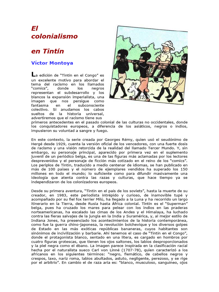 El-COLONIALISMO-DE-TINTIN | PDF