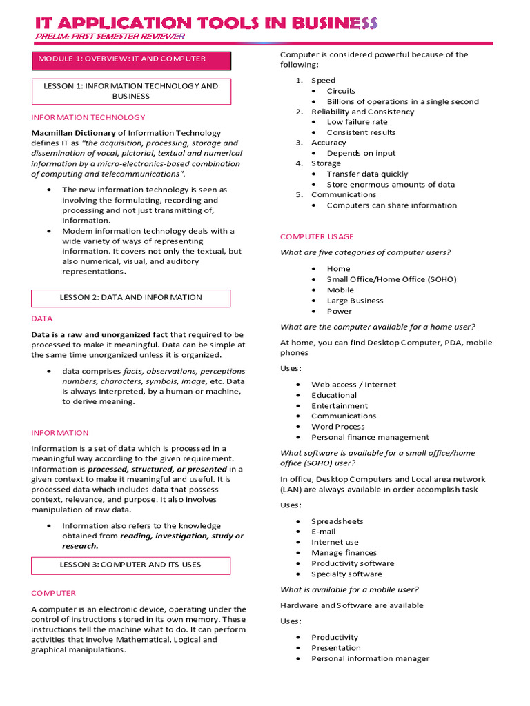 Overview of Information Technology Concepts | PDF | World Wide Web ...