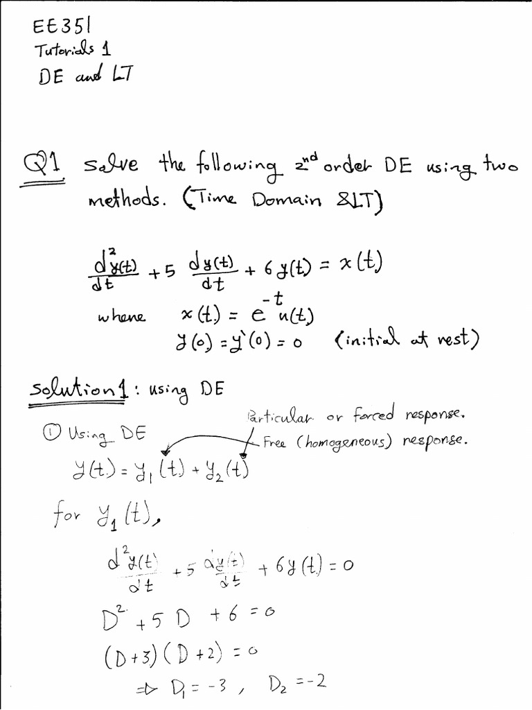EE351 Tutorials 1 2 | PDF EE351 Tutorials 1 2 | PDF