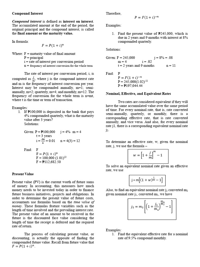 Compound Interest Annuity | PDF