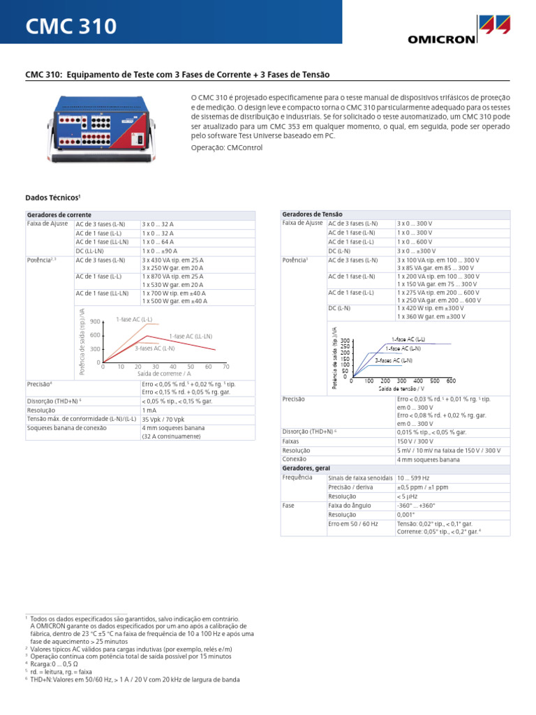 CMC 310 Technical Data PTB | PDF