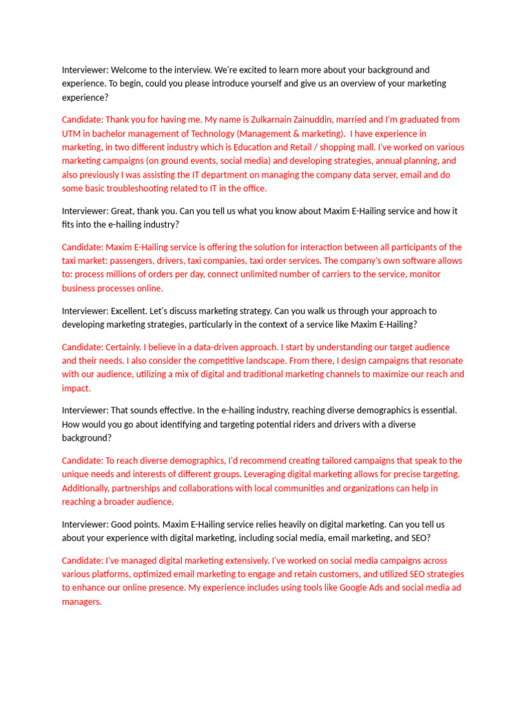 Guidelines QA Interview | PDF