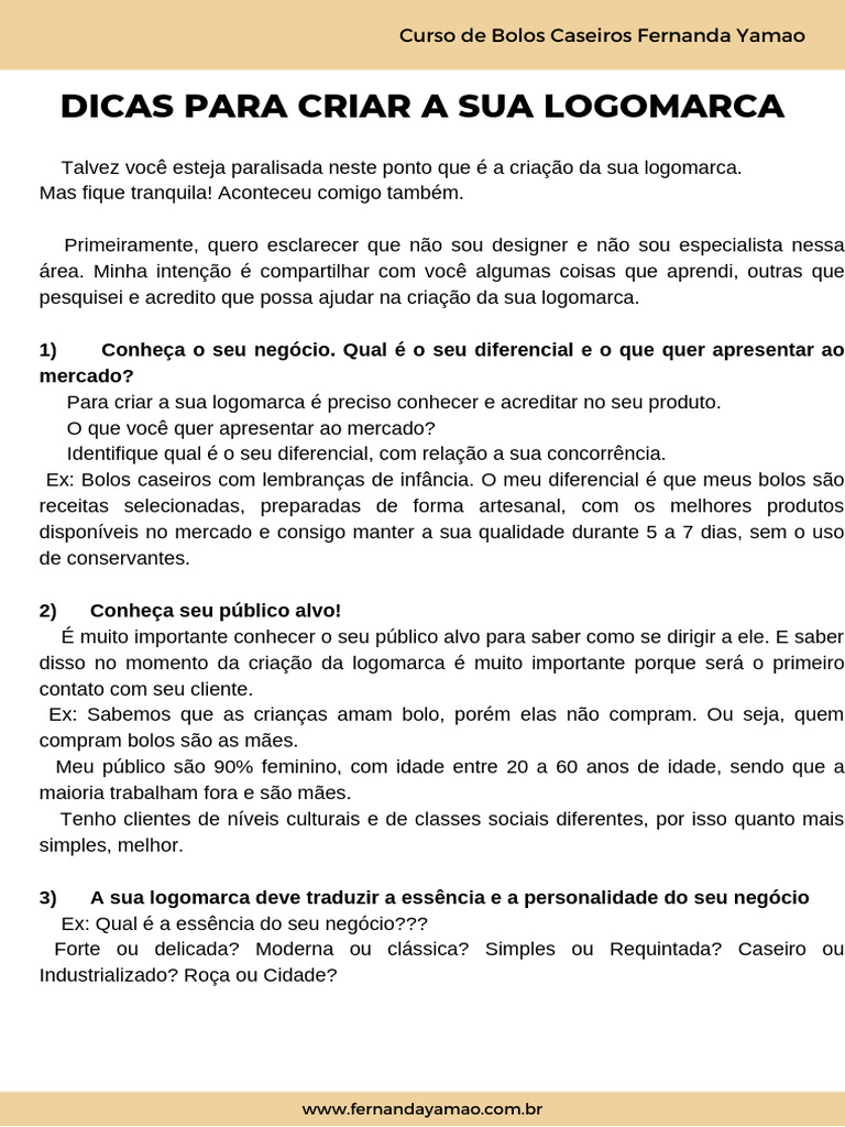 Dicas para Criar A Sua Logomarca | PDF