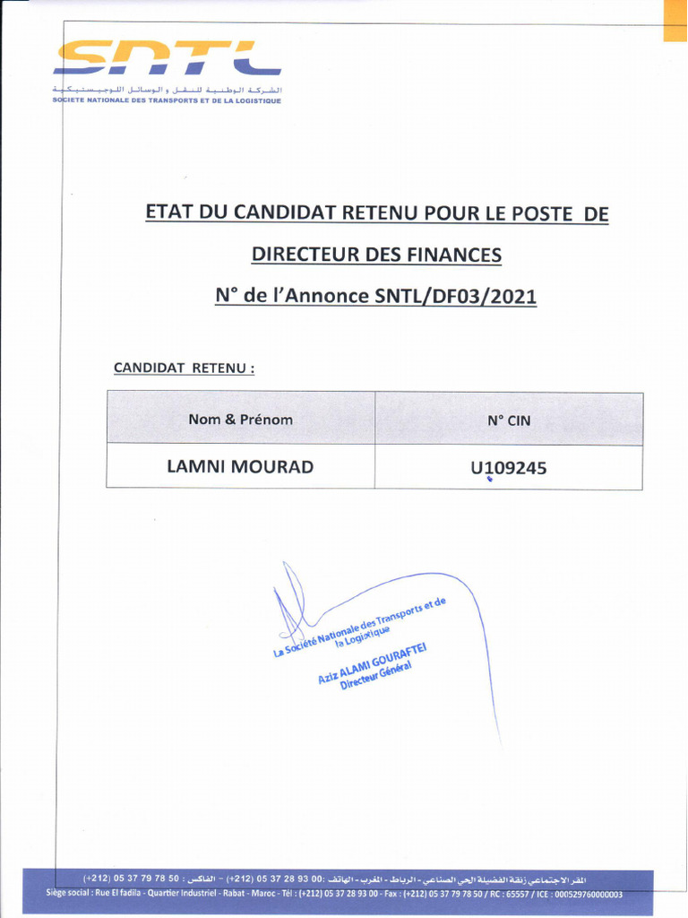 Directeur Des Finances | PDF