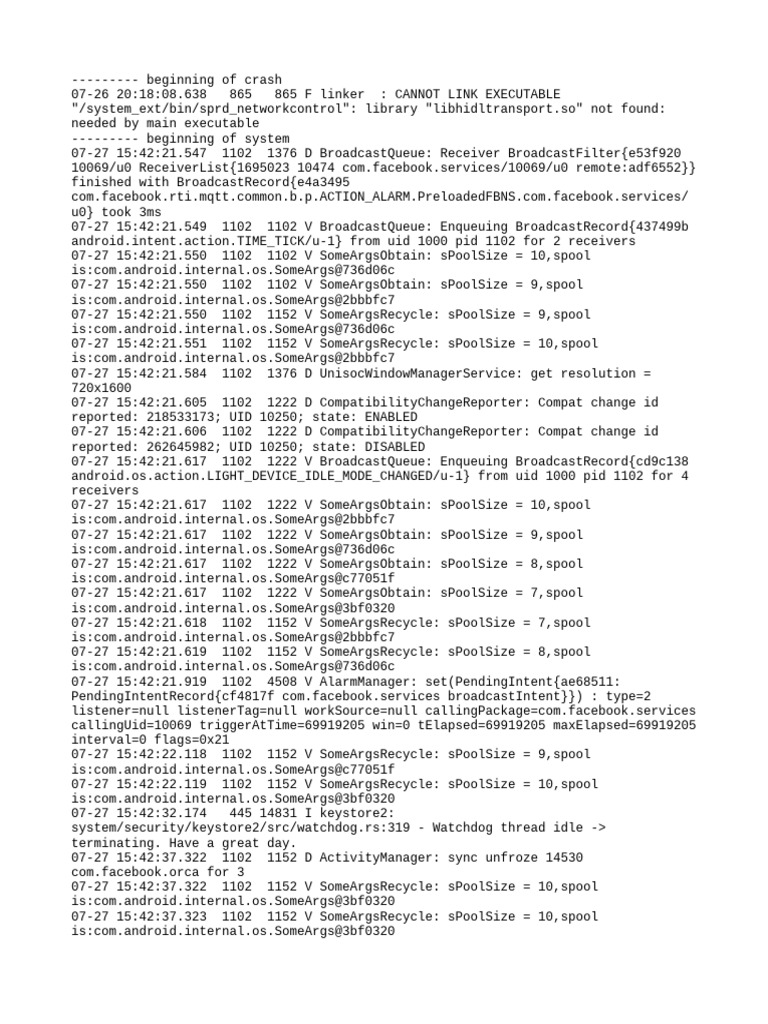Standby Android Log 2024 0727 163704 | PDF