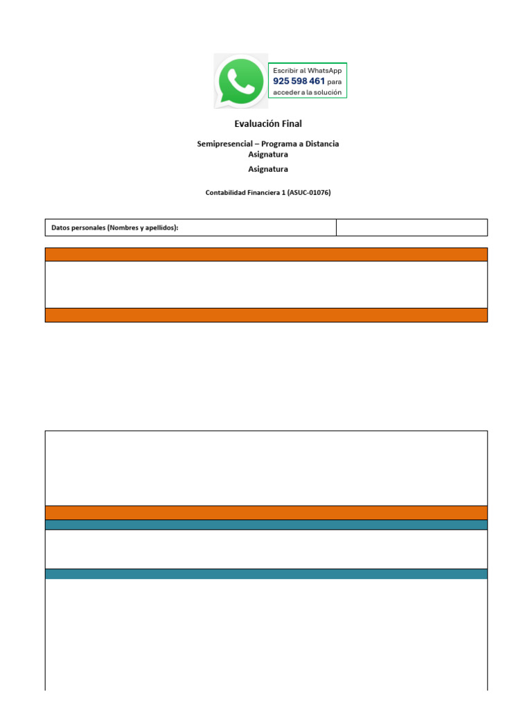 Evaluación Final - Conta Financiera | PDF