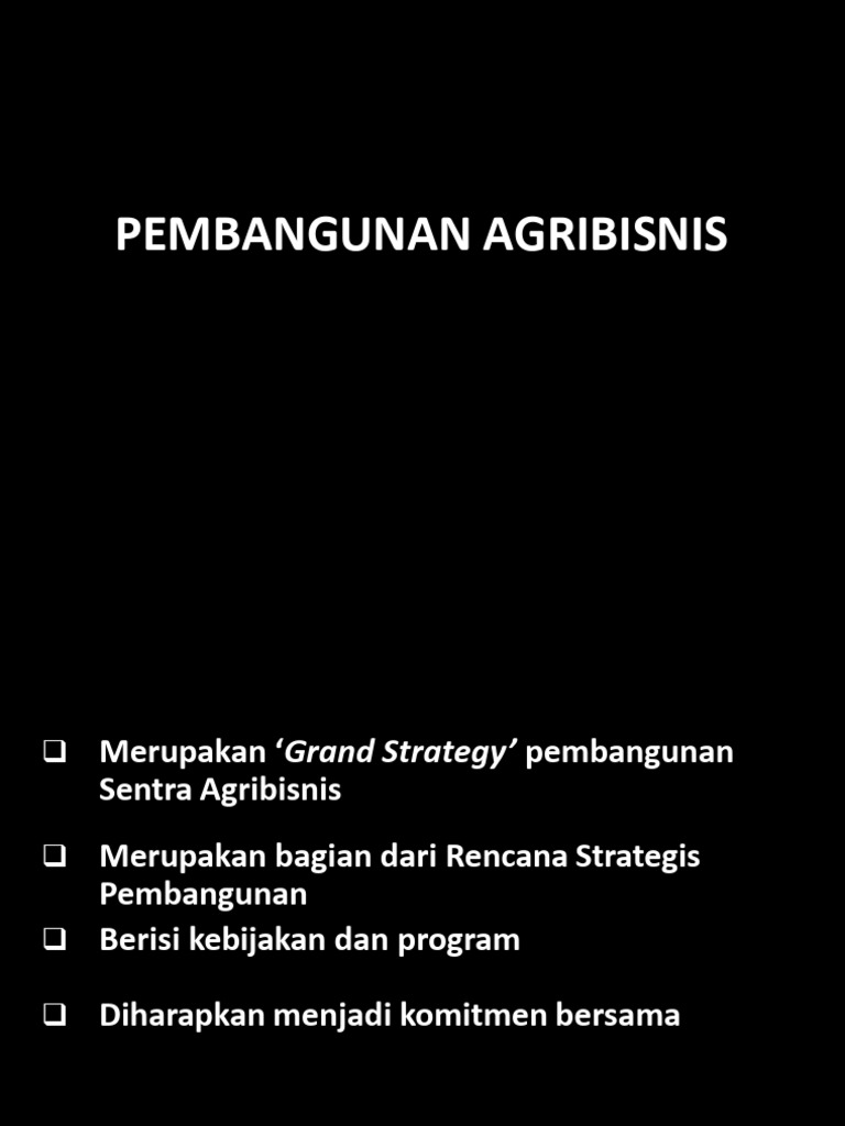 PEMBANGUNAN-AGRIBISNIS | PDF