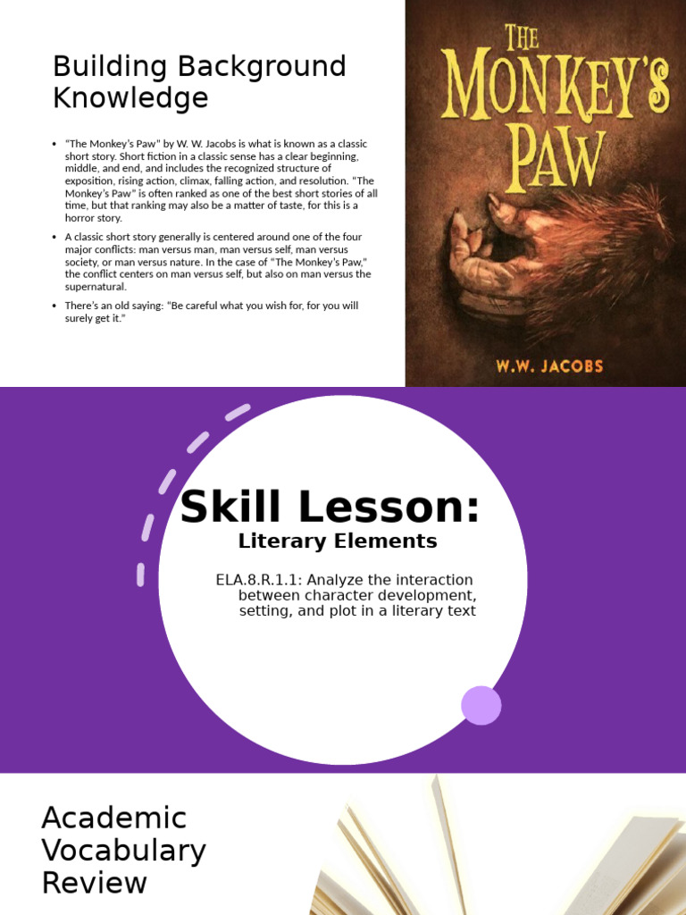 The Monley's Paw Character Development | PDF