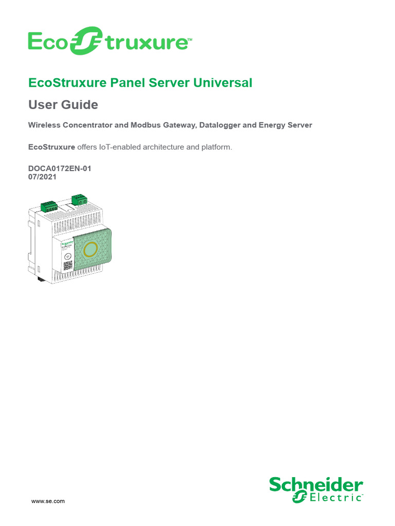 Ecostruxure Panel Server Universal User Guide Id 4246767 | PDF