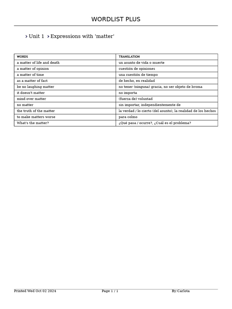 Expressions With Matter | PDF