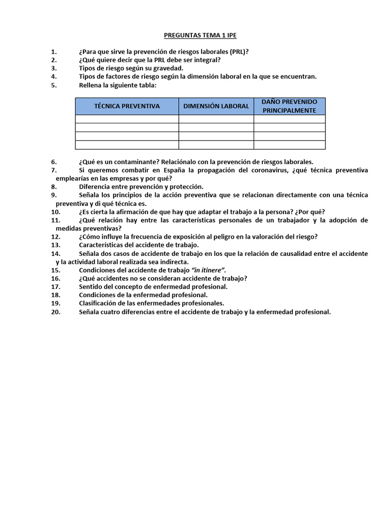 Preguntas Tema 1 IPE | PDF