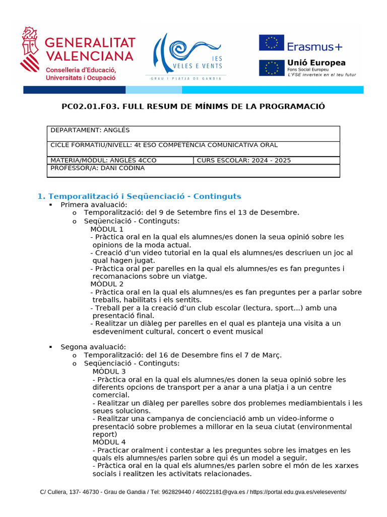 4cco Full Resum de Mínims | PDF