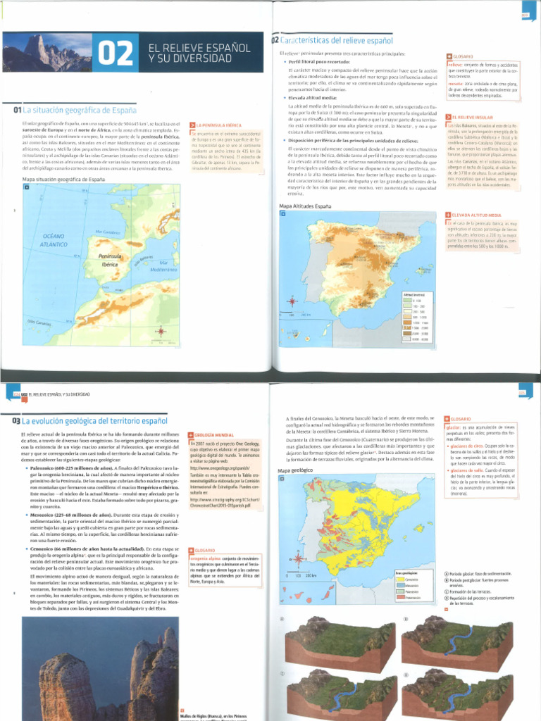 Tema 2 Relieve Español | PDF