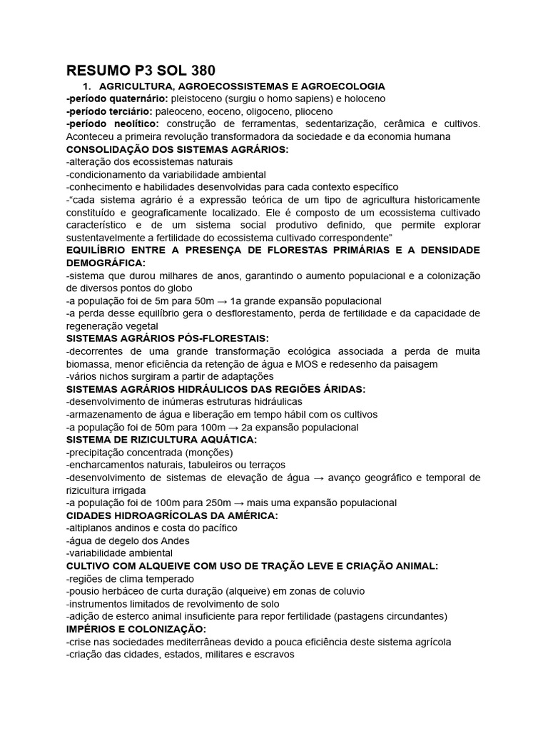 Resumo Sol 380 P3 | PDF