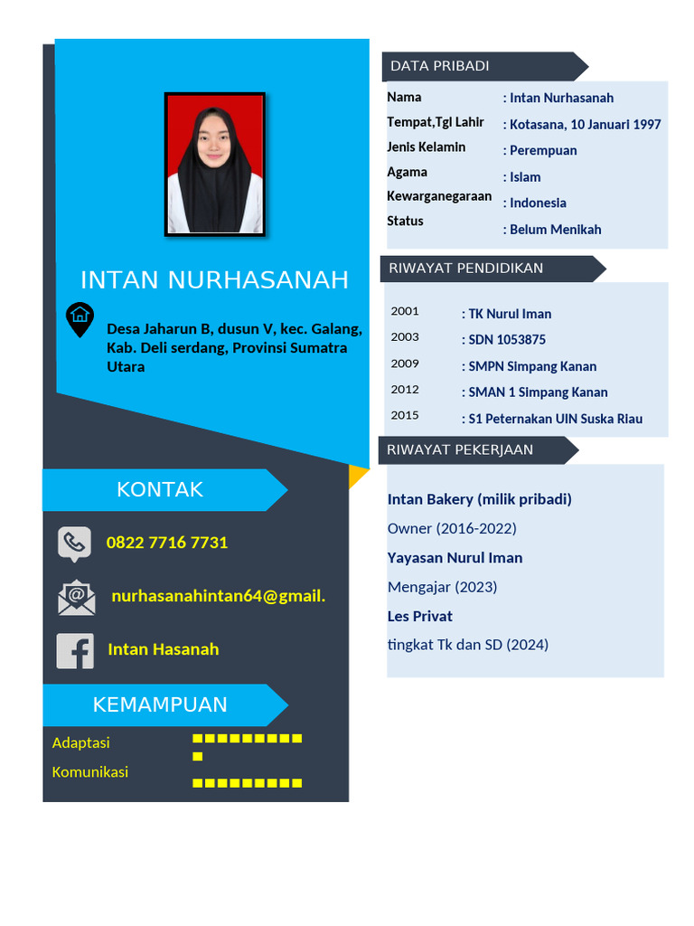 CV Intan | PDF