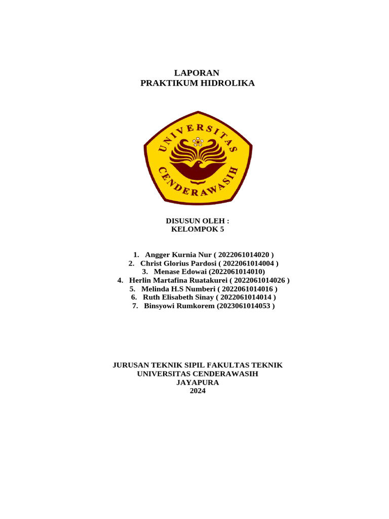 Laporan Praktikum Hidrolika Teknik Sipil | PDF