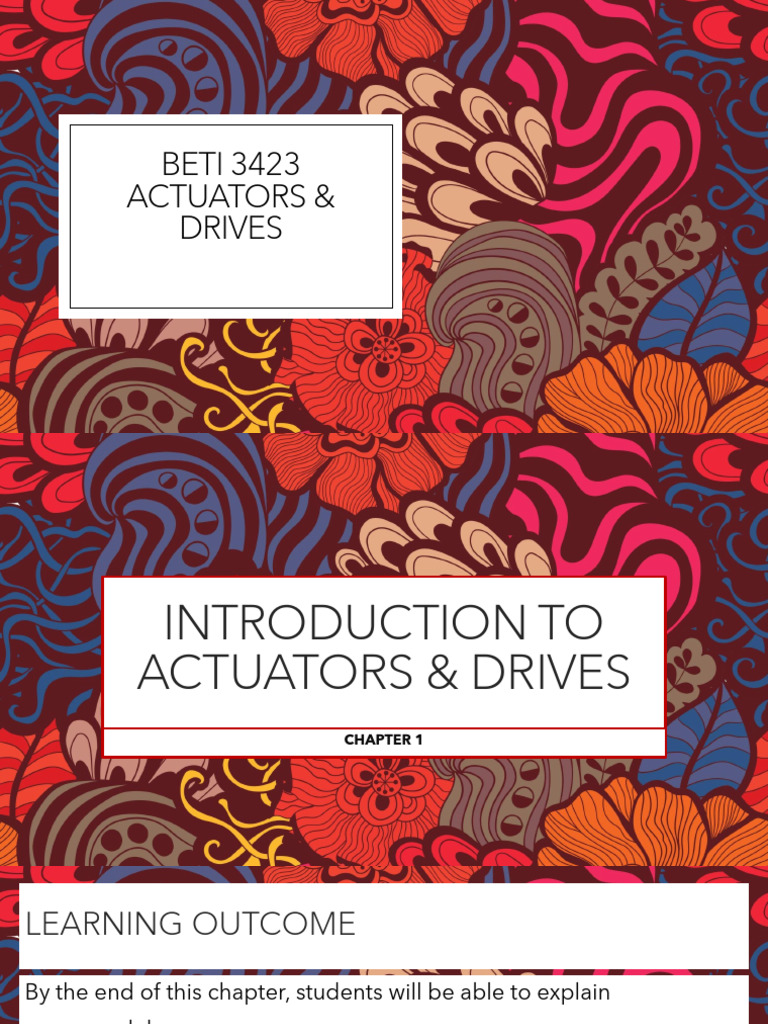 001.chapter 1 - Introduction To Actuators Drives (Lecture 1) | PDF | Actuator | Science ...