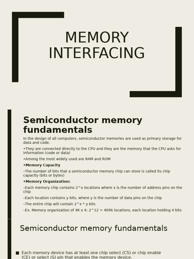 Chapter7- Memory Interfacing_100853 | PDF Chapter7- Memory Interfacing_100853 | PDF